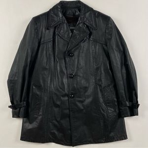 Sears | Jackets & Coats | Vintage 7s Sears Leather Jacket Mens Size ...